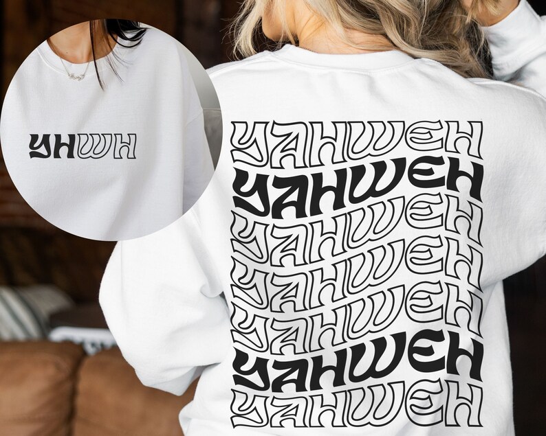 Yahweh YHWH Hoodie Design Svg Retro Christian Sublimation - Etsy