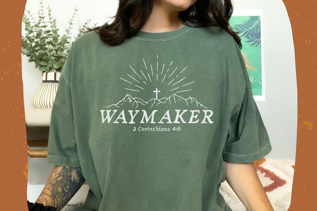 Waymaker Shirt SVG, Religious Sublimation Design, Minimal Bible Quote ...