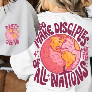 Retro Go Make Disciples Design Svg, Christian Streetwear Sublimation ...
