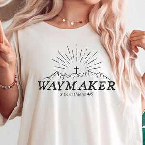 Waymaker Shirt SVG, Religious Sublimation Design, Minimal Bible Quote ...