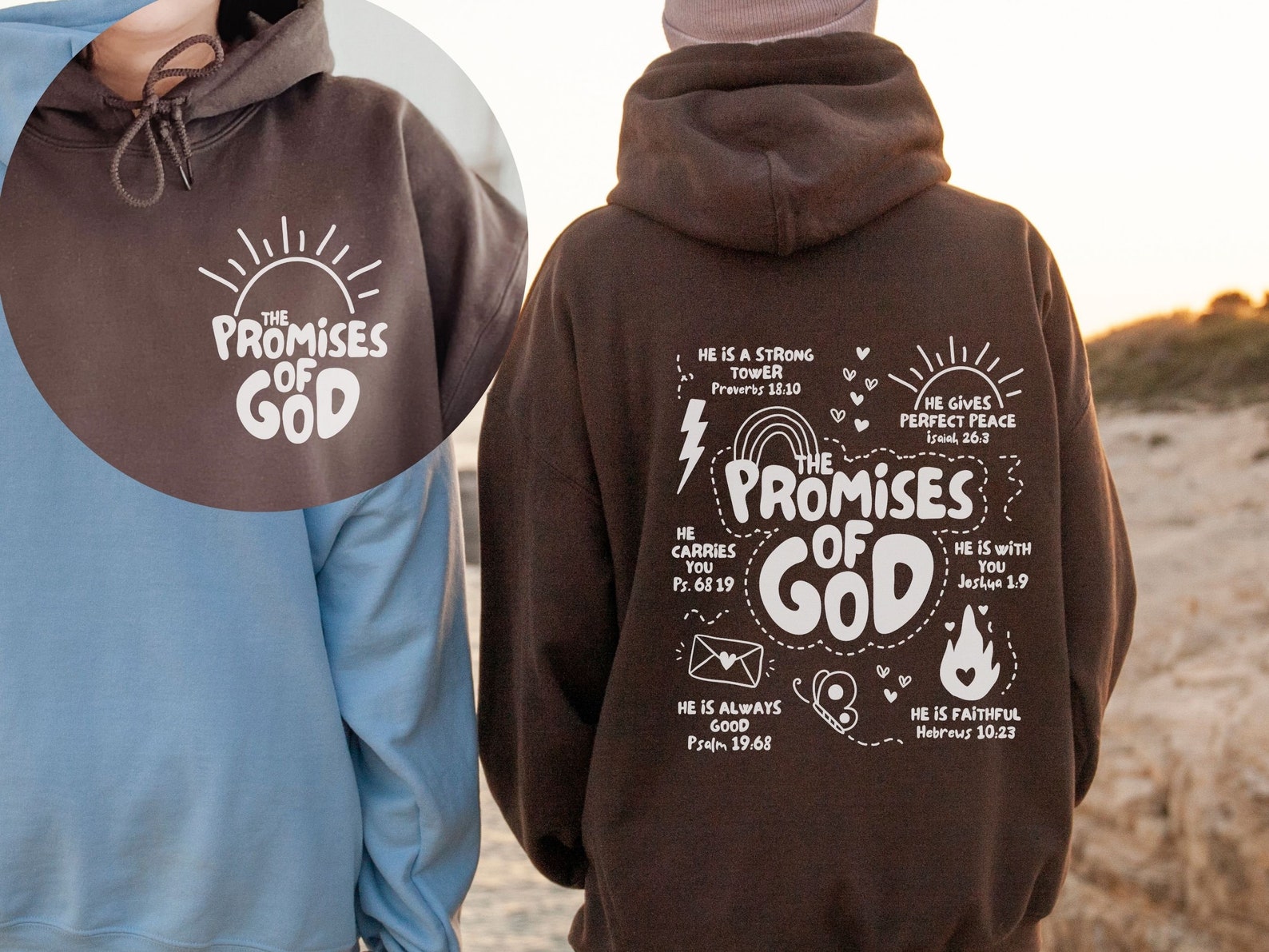 Promises of God Hoodie Design Svg, Retro Christian Sublimation, Bible ...