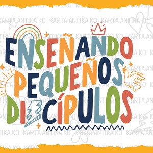 Retro Teaching Little Disciples Svg, Christian Teacher Spanish Svg ...