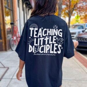 Teaching Little Disciples Svg, Retro Christian Teacher Svg, Religious ...