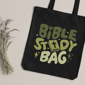 Retro Bible Study Bag Cut File, Boho Christian Tote Bag Png, Religious ...