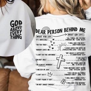 Dear Person Behind Me Design Shirt Svg, God Says You Are Svg, Retro ...
