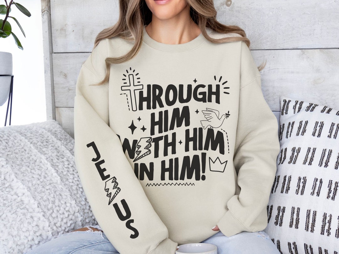Retro in Jesus Name Hoodie Design Svg, Christian Sleeve Sublimation ...