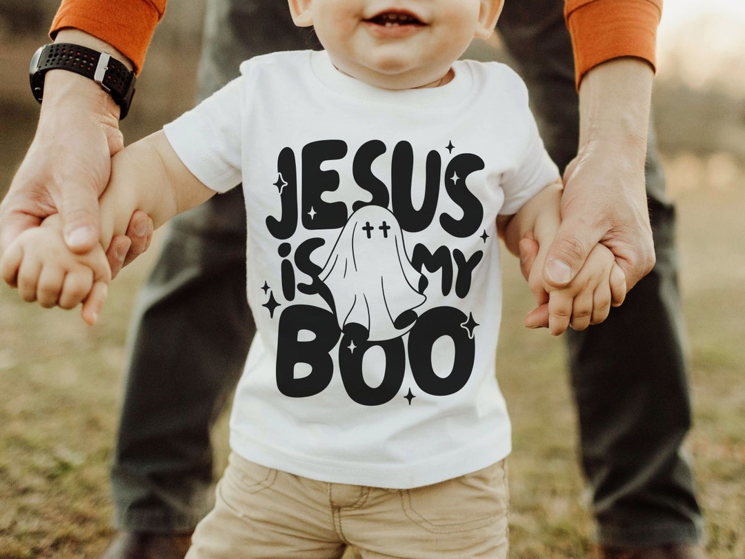 Jesus is My Boo Kids Halloween Shirt Svg, Retro Fall-o-ween Jesus ...