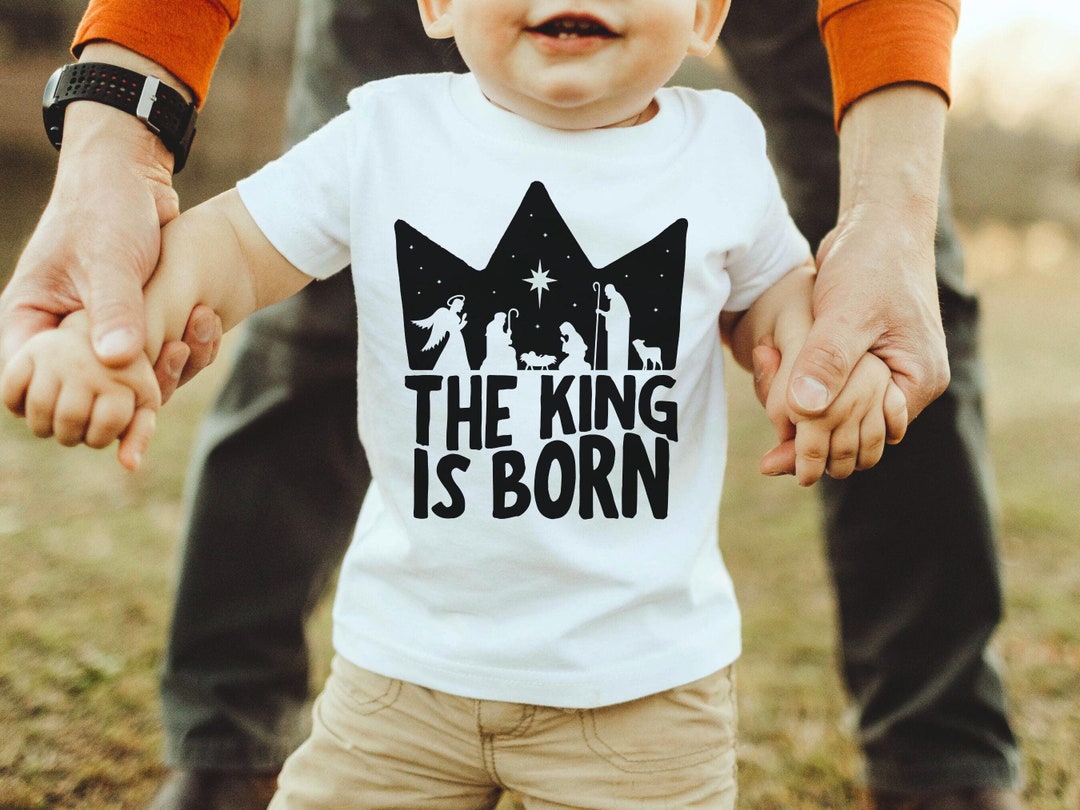 The King is Born Png, Be the Light Kids Shirt Svg, Retro Religious ...