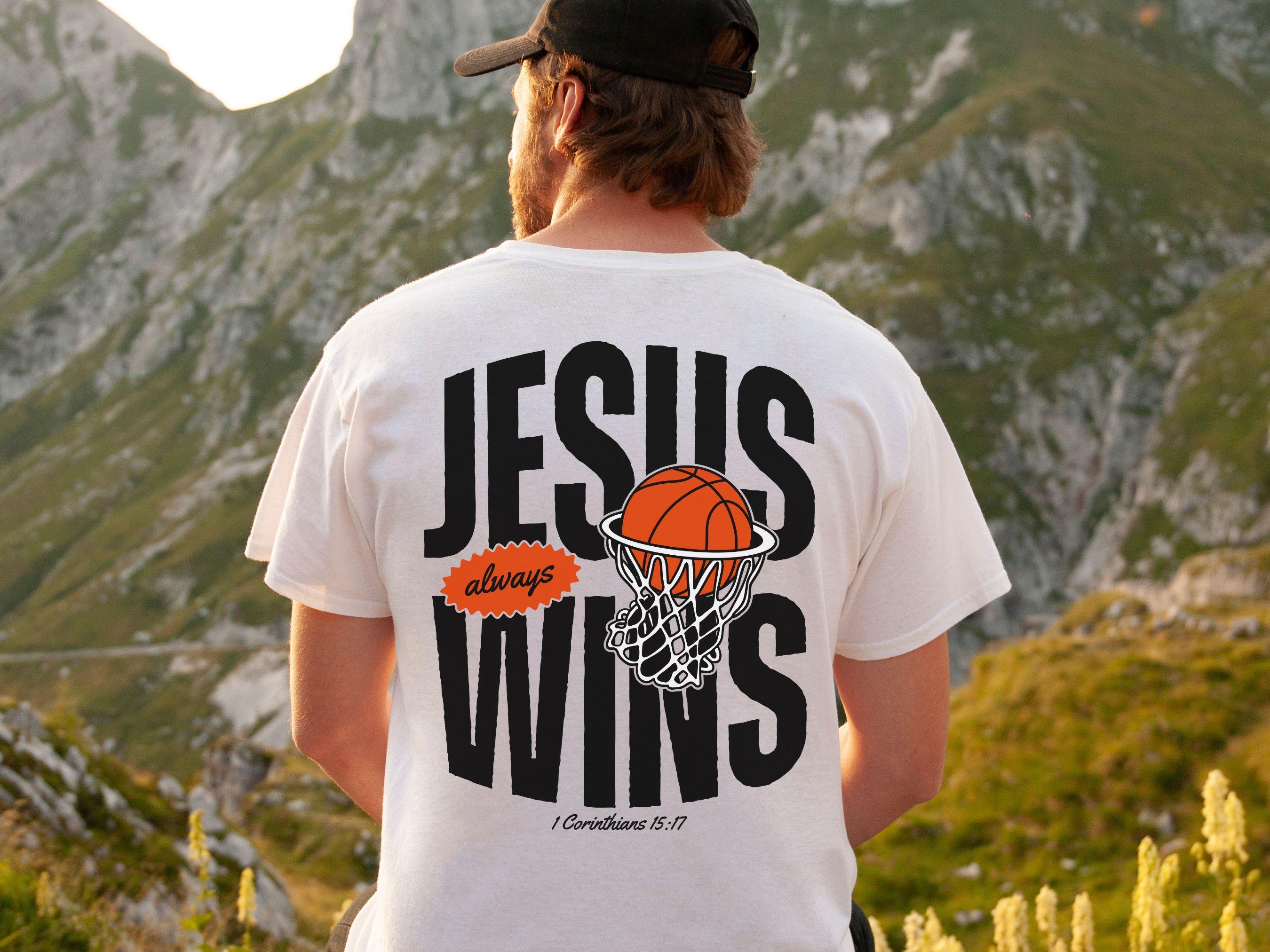 God Always Wins Design Svg, Retro Christian Basketball Sublimation ...