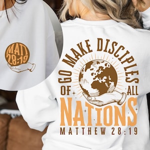 Go Make Disciples Hoodie Design Svg, Retro Christian Sublimation ...