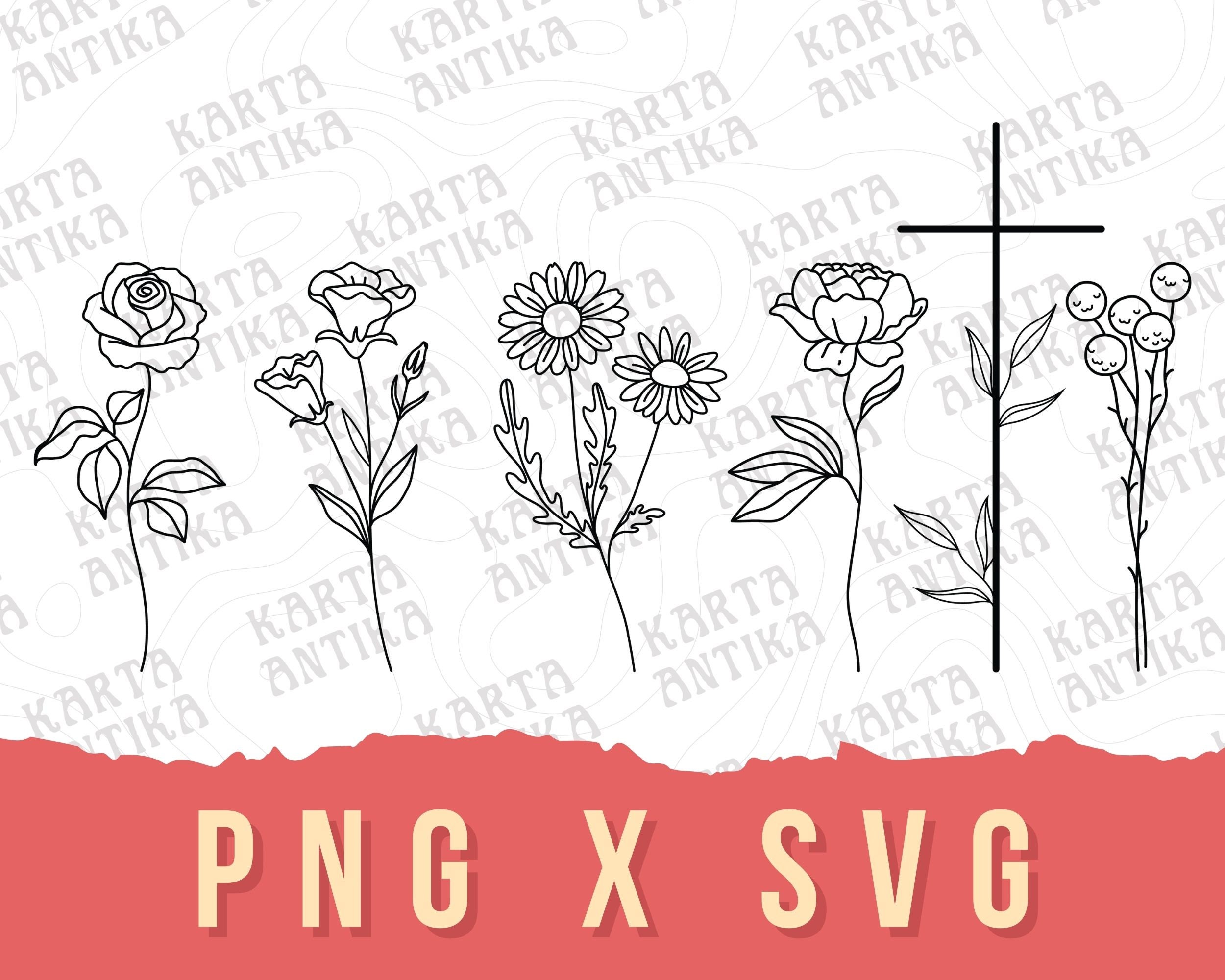 Minimalist Botanical Cross Shirt SVG Boho Christian Floral - Etsy