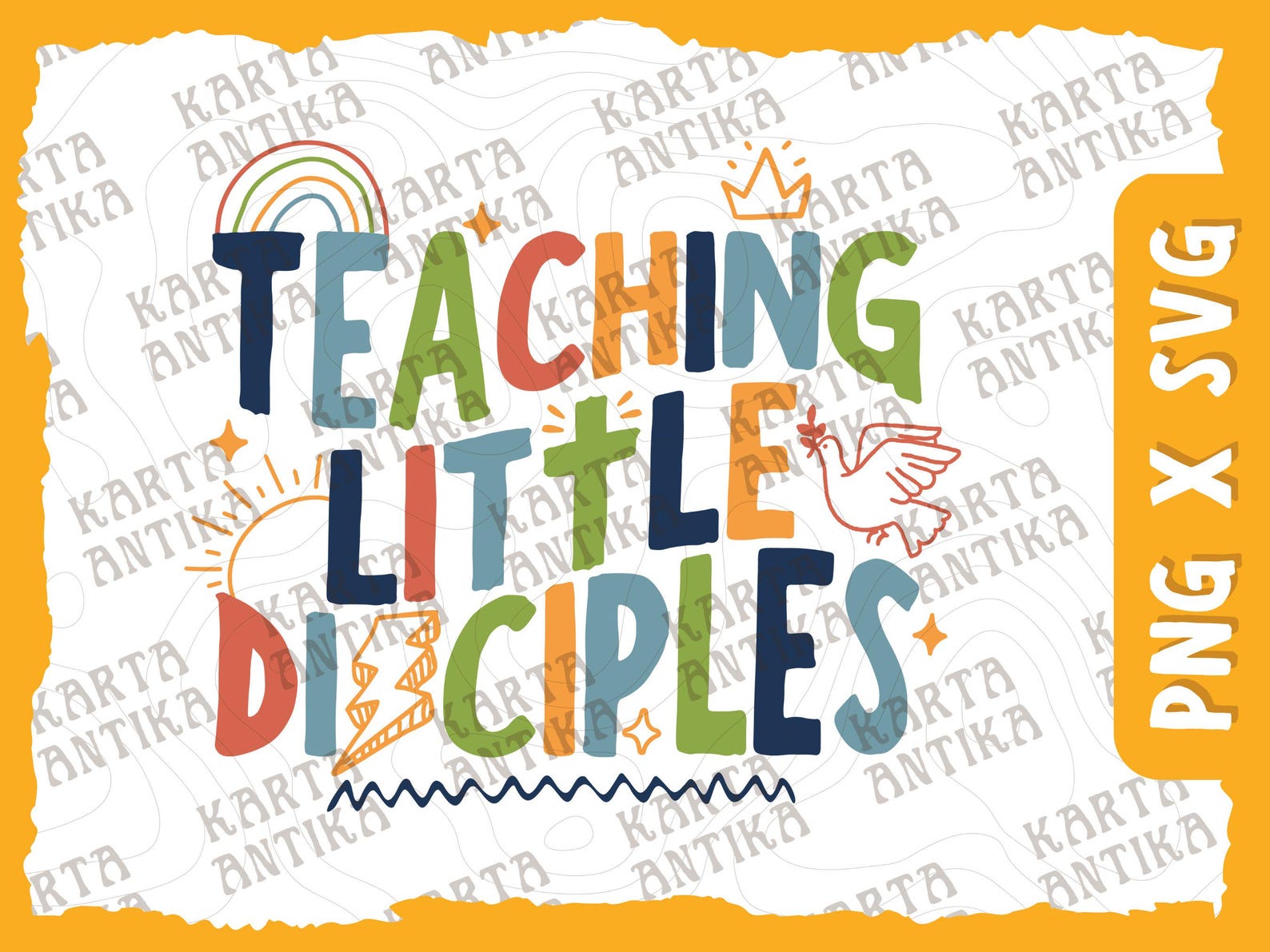 Teaching Little Disciples Svg, Retro Christian Teacher Svg, Religious ...
