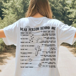Dear Person Behind Me Design Shirt Svg, God Says You Are Svg, Retro ...