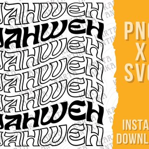 Yahweh YHWH Hoodie Design Svg, Retro Christian Sublimation, Boho Yeshua ...