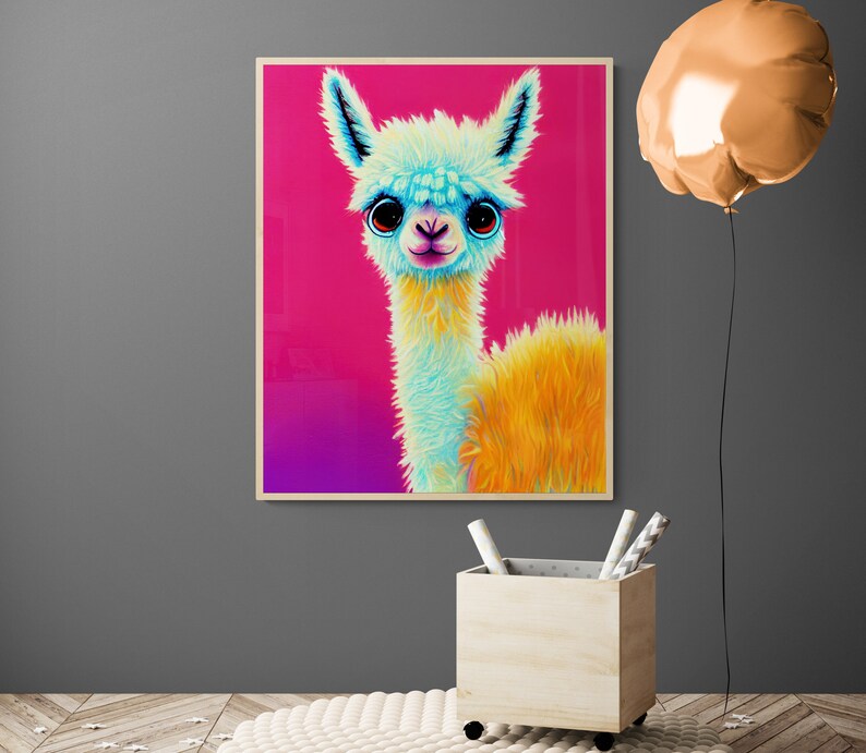 Cute Baby Llama Printable Alpaca Print Llama Print Funny Animal Prints ...