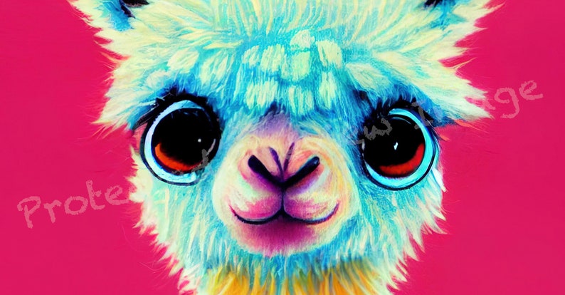 Cute Baby Llama Printable - Alpaca Print Llama Print Funny Animal ...