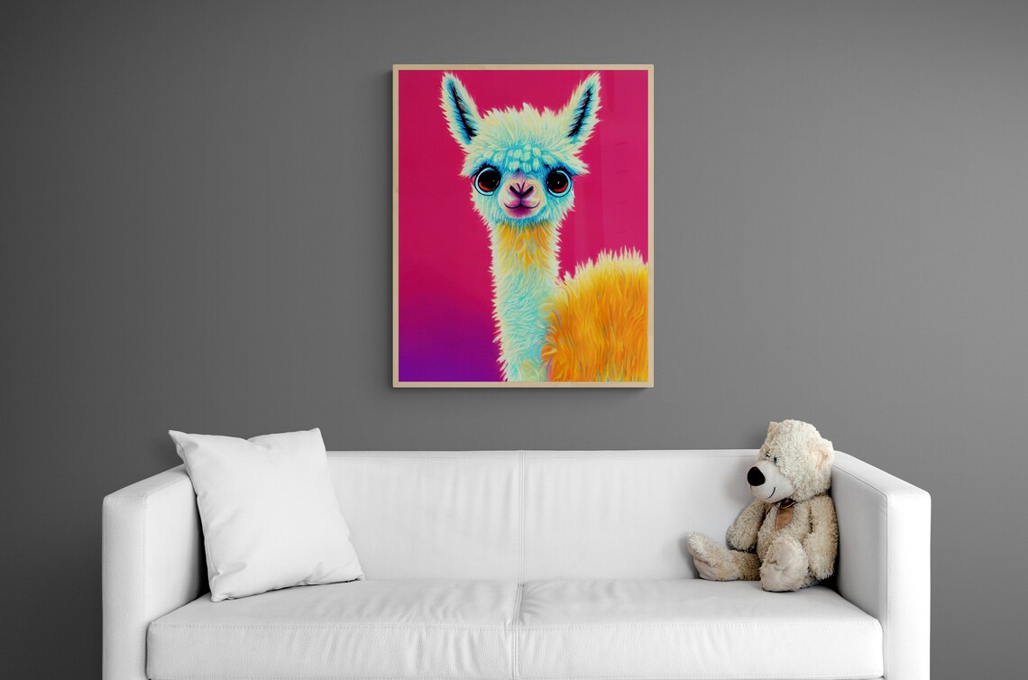 Cute Baby Llama Printable Alpaca Print Llama Print Funny - Etsy