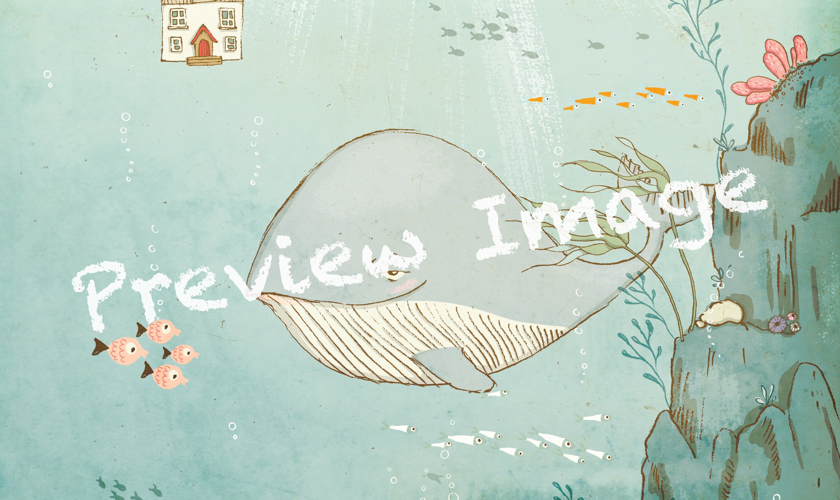 Whale - Underwater Ocean Printable Wall Art Digital Nursery Art Nursery ...