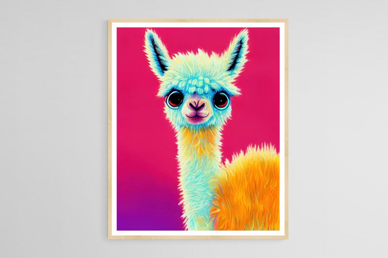 Cute Baby Llama Printable - Alpaca Print Llama Print Funny Animal ...