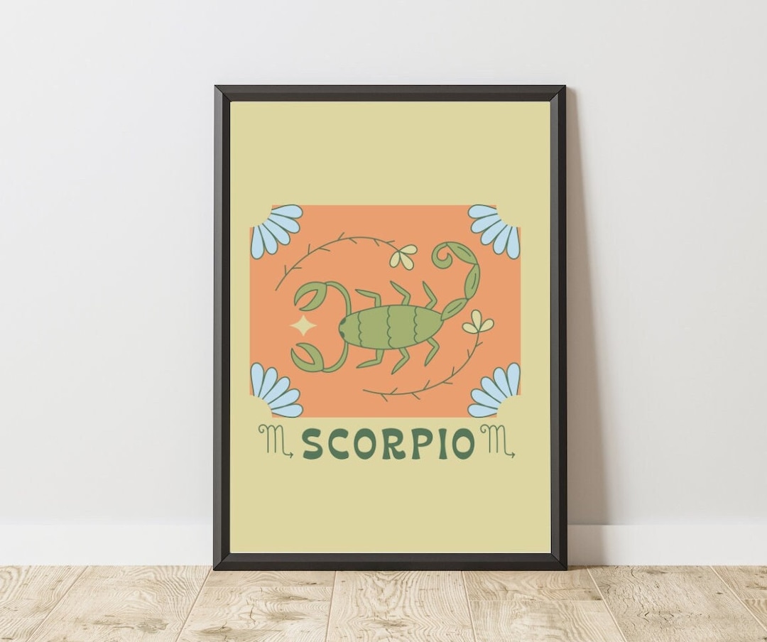 Scorpio Poster | Astrology Print | Zodiac Print | Spiritual Wall Art ...