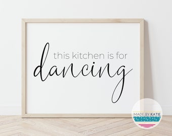 This Kitchen is for Dancing Poster | Etsy