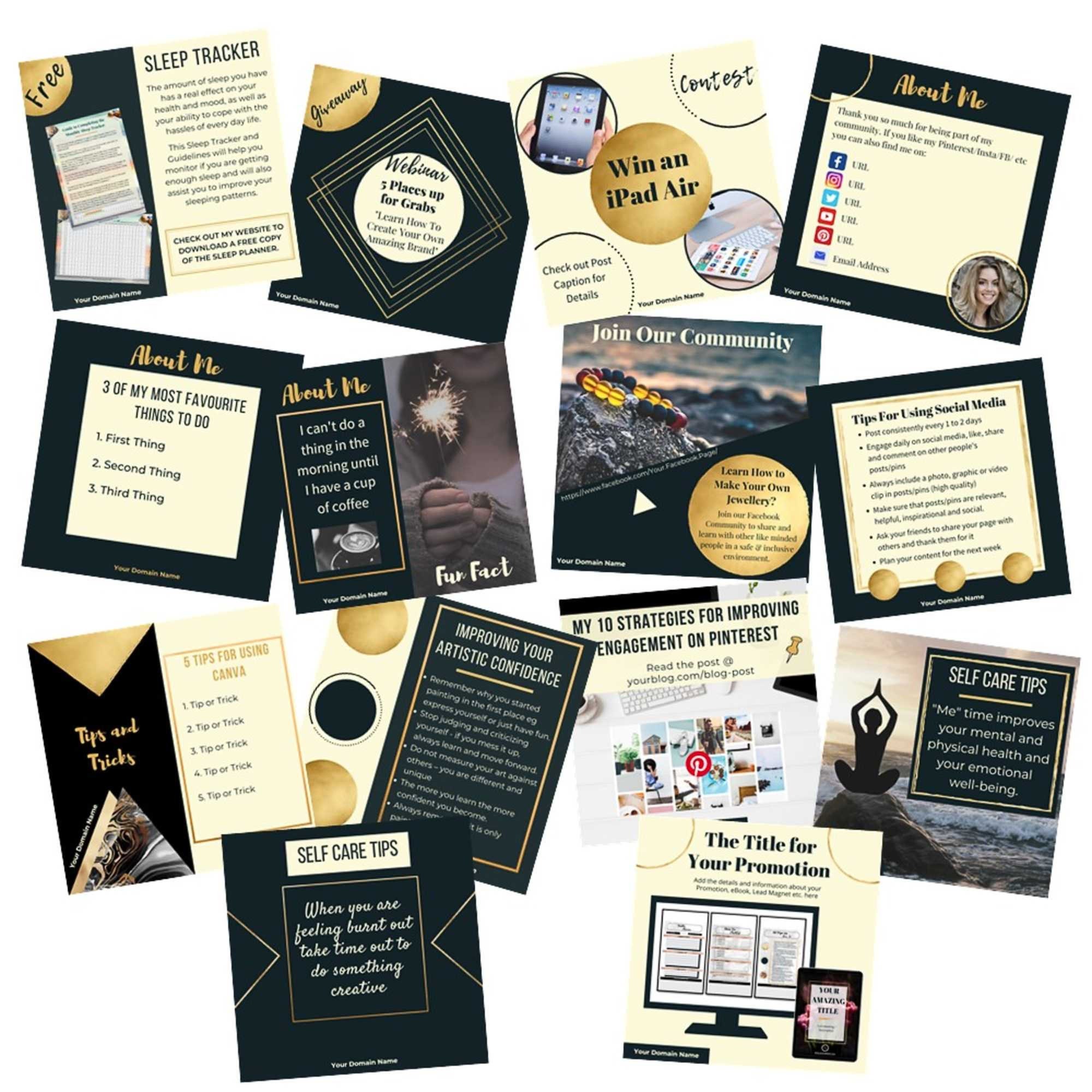 112 Social Media Templates Editable in Canva Instagram - Etsy Canada