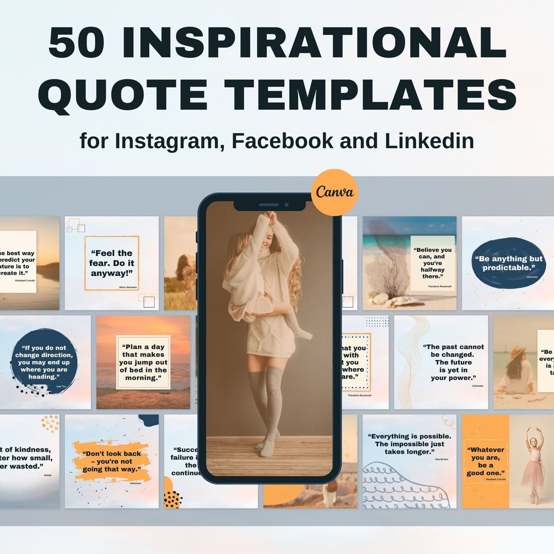 50 Inspirational Quote Templates in Marigold (orange) Color Scheme ...