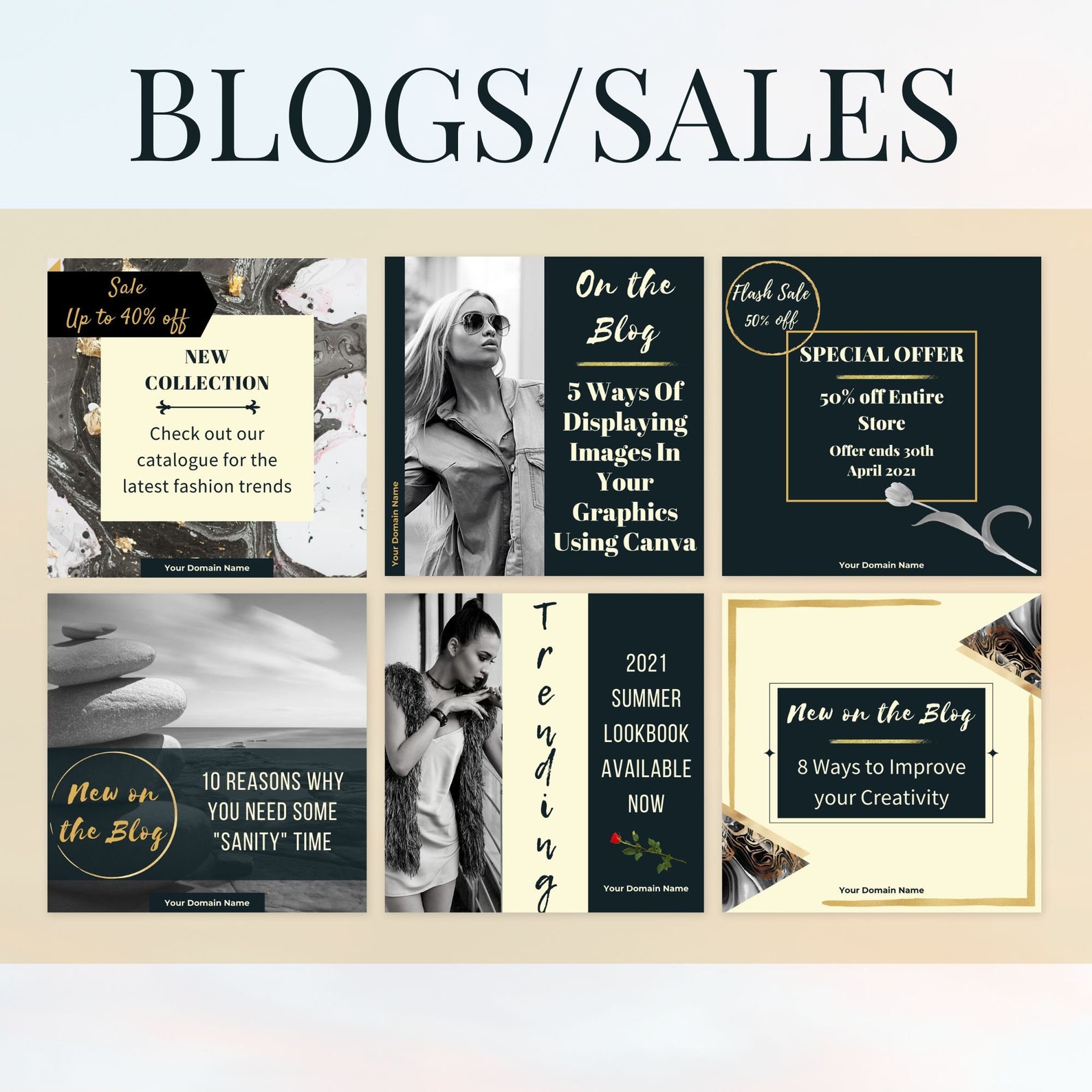112 Social Media Templates Editable in Canva – Instagram, Facebook ...