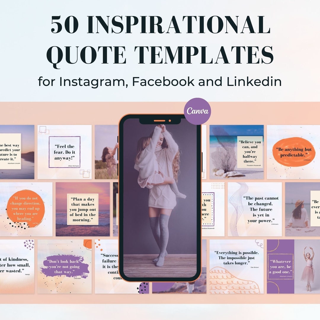 50 Inspirational Quote Templates in Amethyst Orchard (purple) Color ...