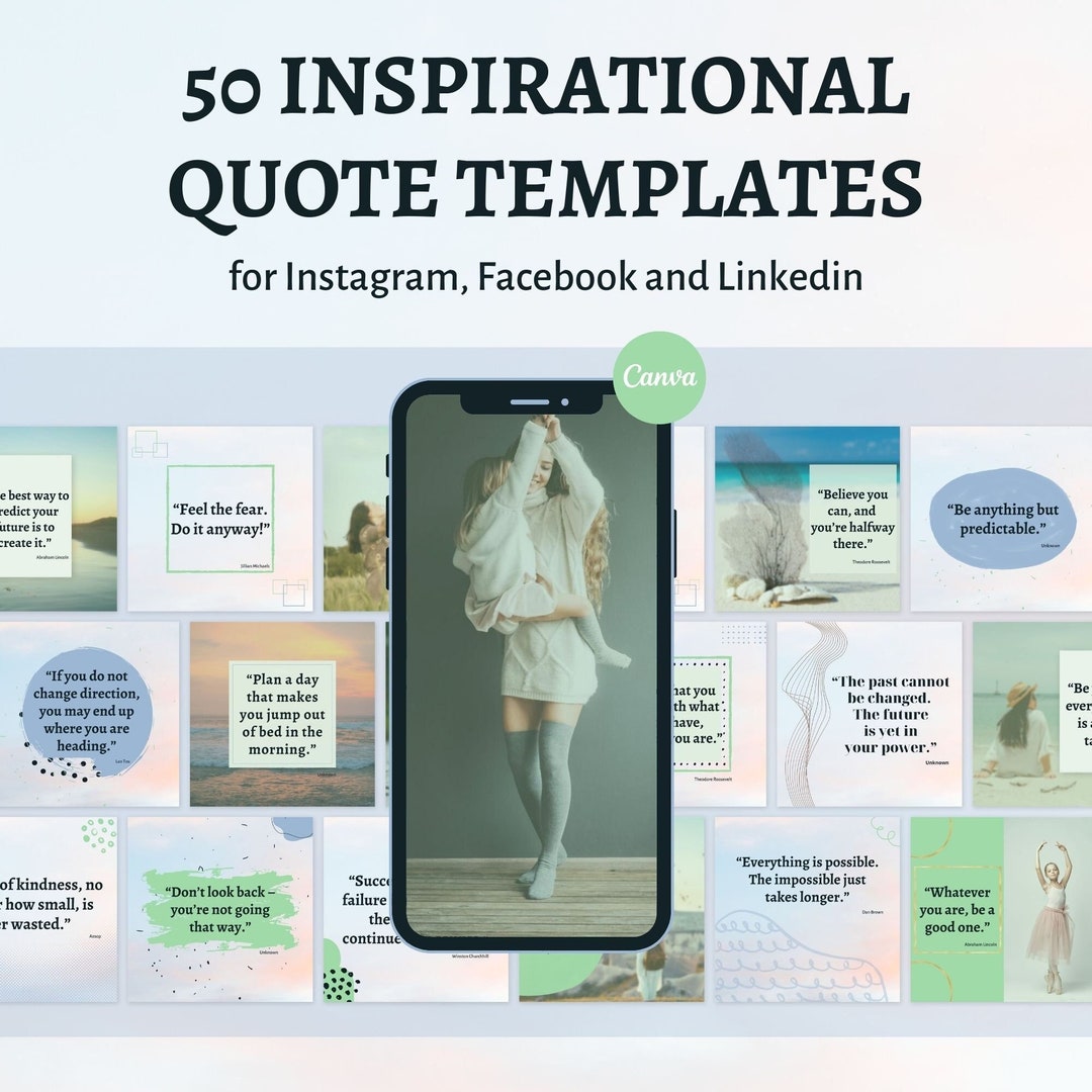 50 Inspirational Quote Templates in Green Ash (green) Color Scheme ...