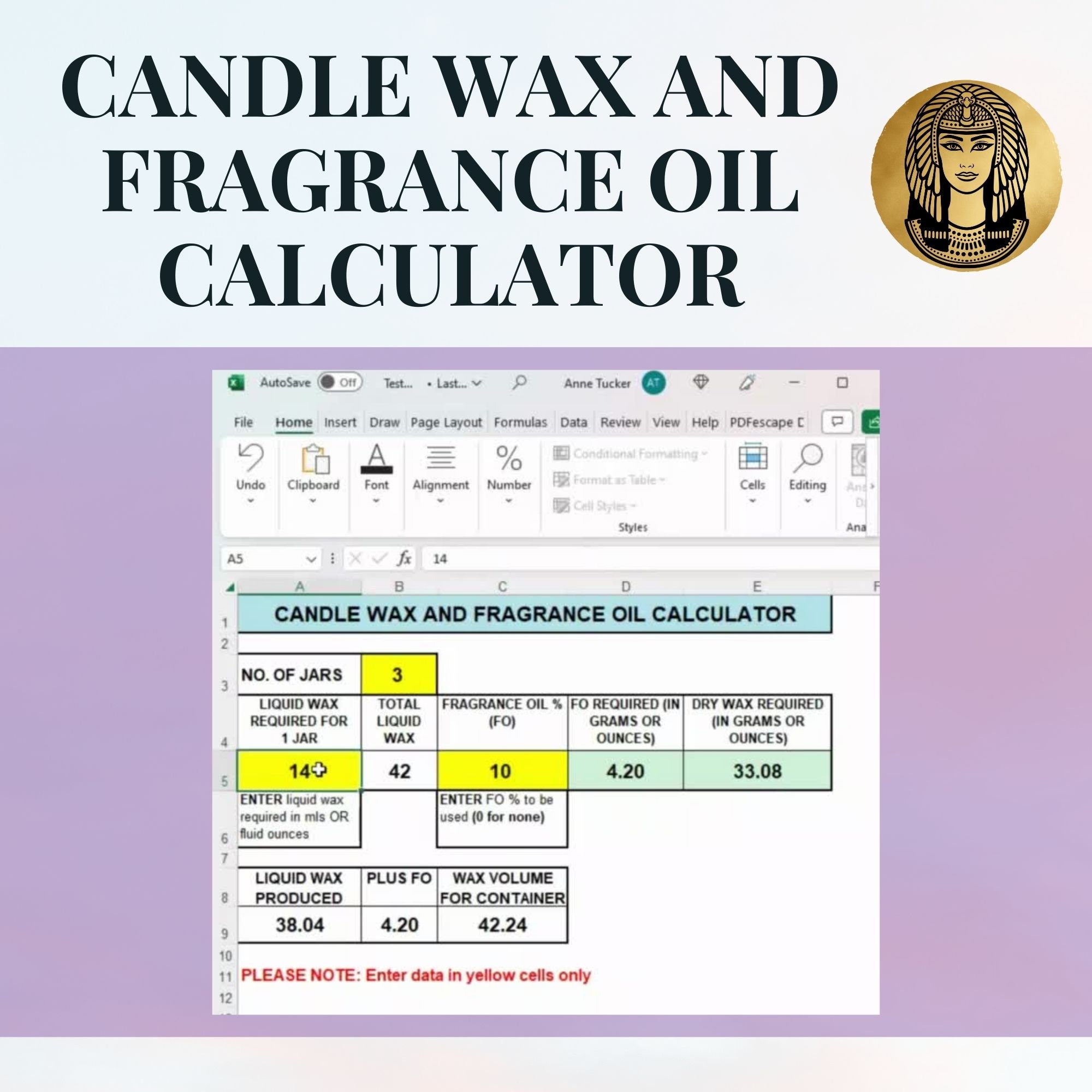 Candle Wax and Fragrance Oil Calculator - UPDATED: Now Includes Candle ...
