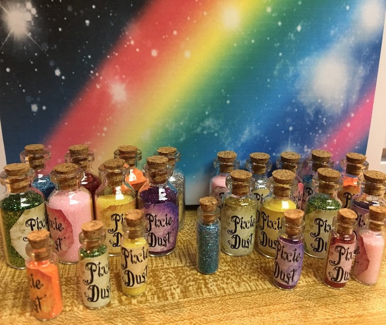 Fairy/Pixie Dust glitter bottle/jar/vial party favors | Etsy