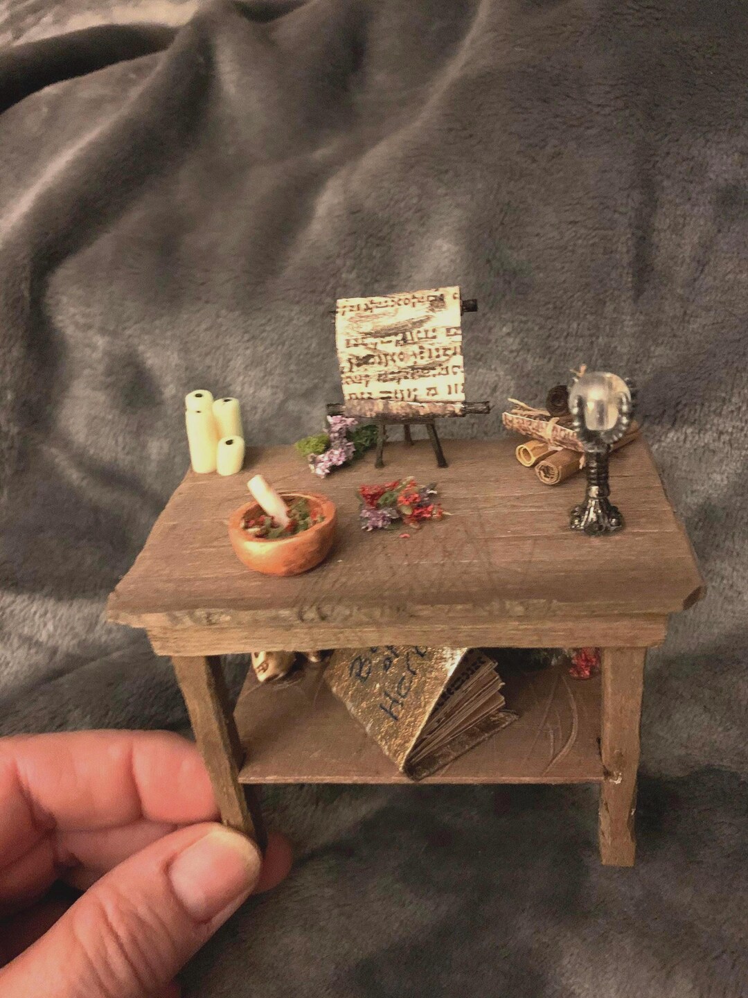 Dollhouse Miniature 1 1/12 Scale Wizard/witch Work Table/bench - Etsy