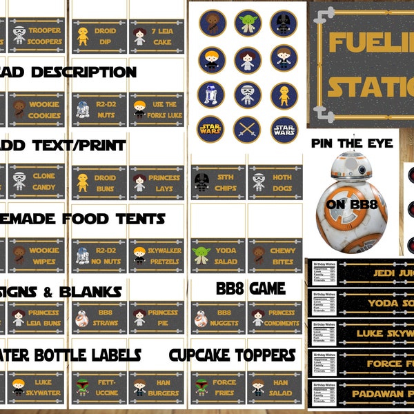 Starwars Food Labels - Etsy