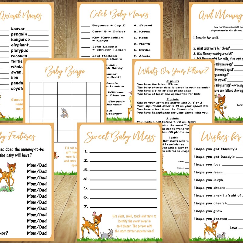 Bambi Baby Shower - Etsy