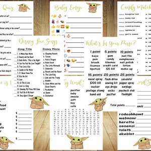CHOOSE YOUR GAMES!! Yoda Baby Shower Games, Yoda Baby Shower, Star Wars ...