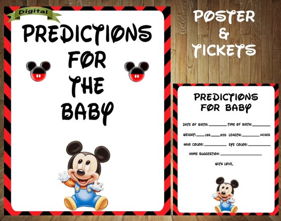 MEGA Sale Mickey Mouse Predictions for Baby Mickey Mouse - Etsy