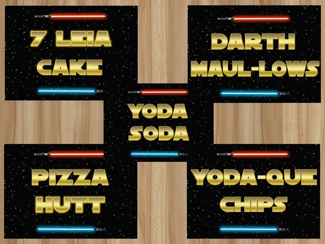 70+ Labels, Star Wars Food Labels, Star Wars Food Tents, Star Wars ...