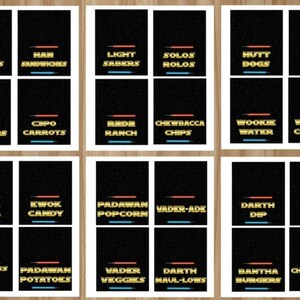 70+ Labels, Star Wars Food Labels, Star Wars Food Tents, Star Wars ...