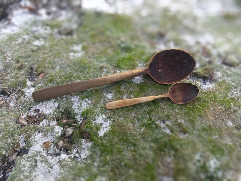 Vintage wooden spoon hand carved spoon wooden spoon rustic | Etsy