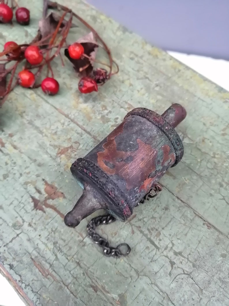 Antique Powder Flask Antique Copper Flask Vintage Black - Etsy