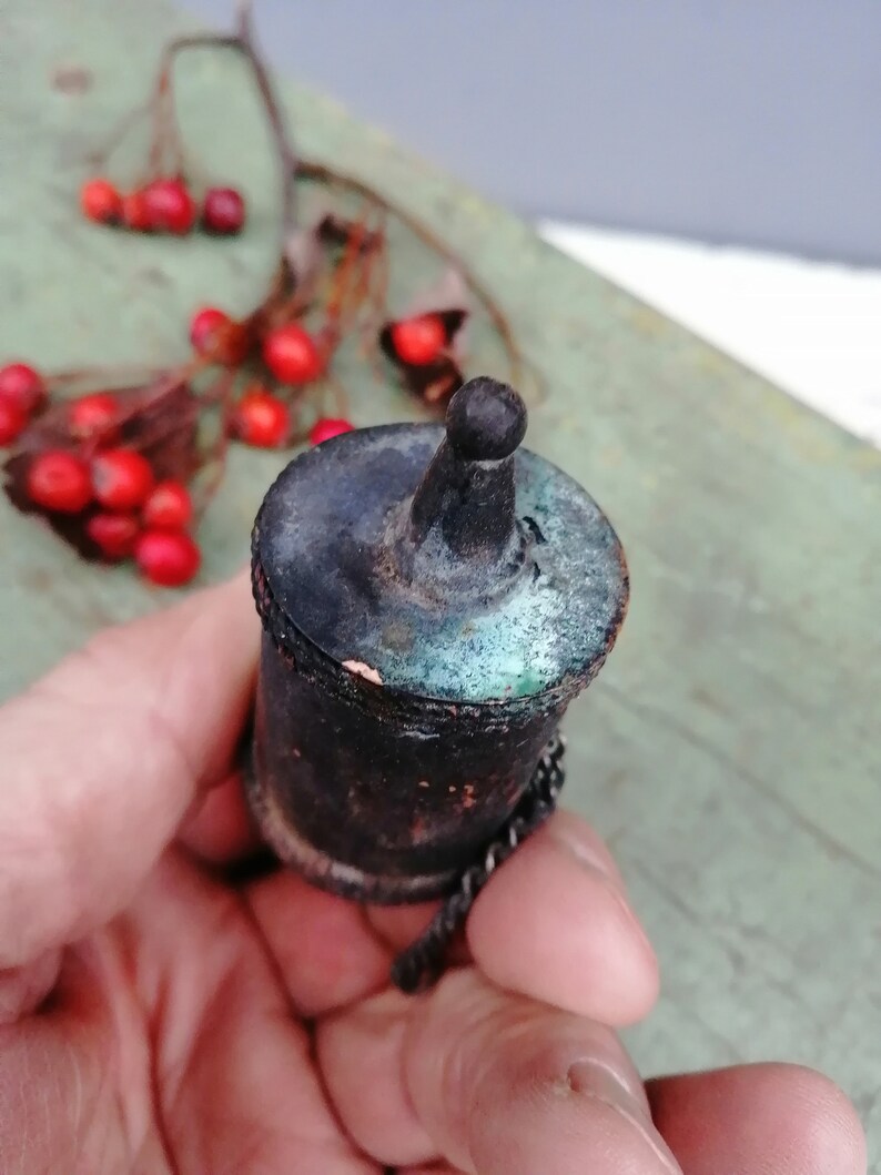 Antique Powder Flask Antique Copper Flask Vintage Black - Etsy