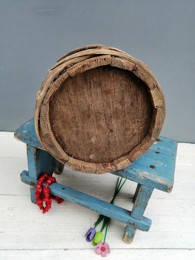 Primitive Wood Farm Bucket Very Antique Rustic Wood Bucket - Etsy