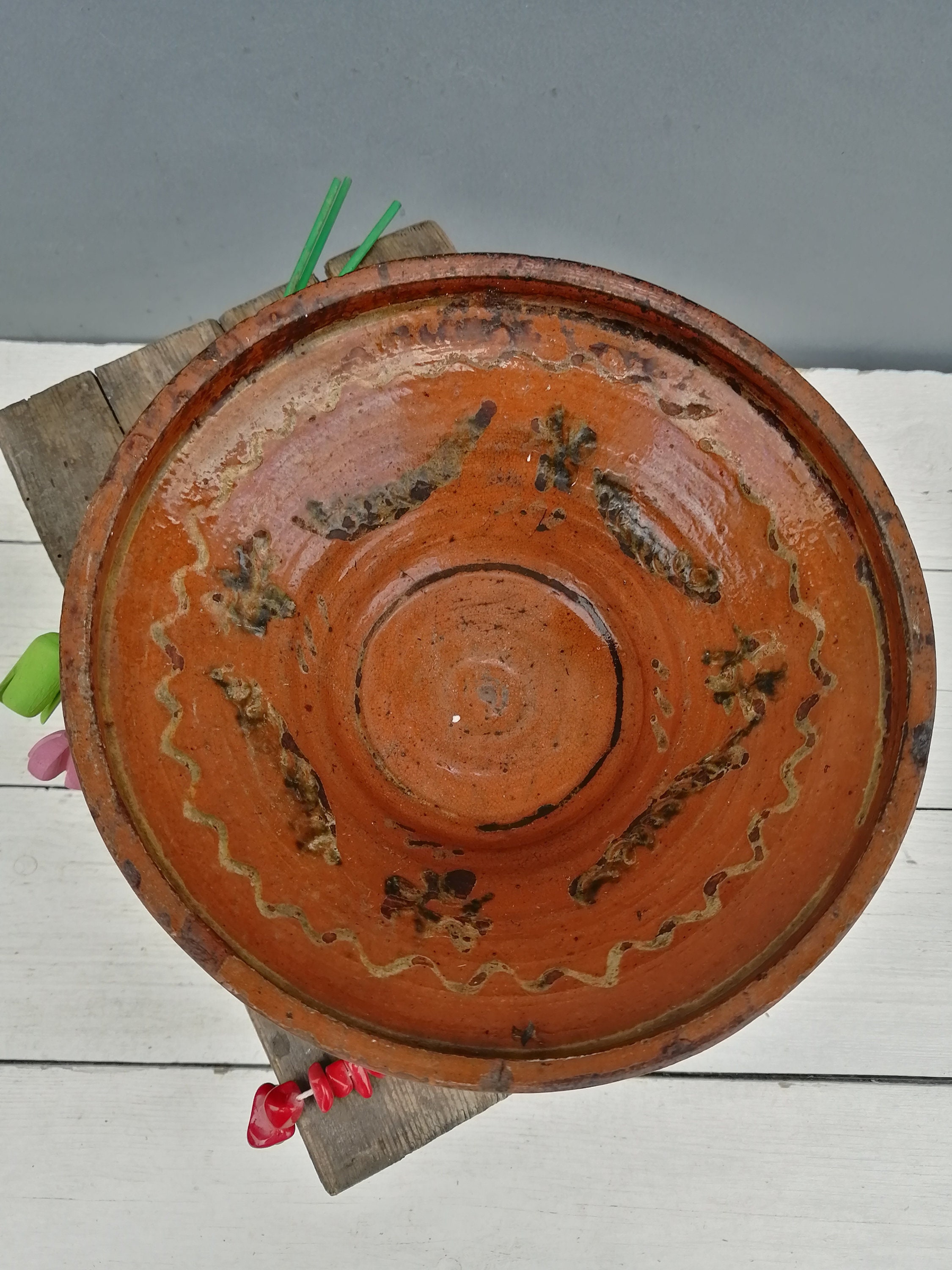 Very Old Clay Plate Antique Plate Rustic Pottery Ancient | Etsy