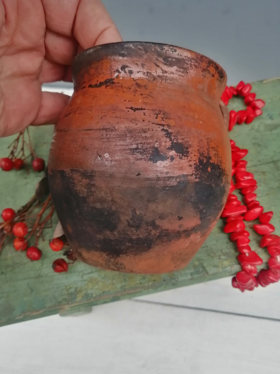 Vintage Pot Small Clay Pot Antique Amphora Clay Plant Pot | Etsy