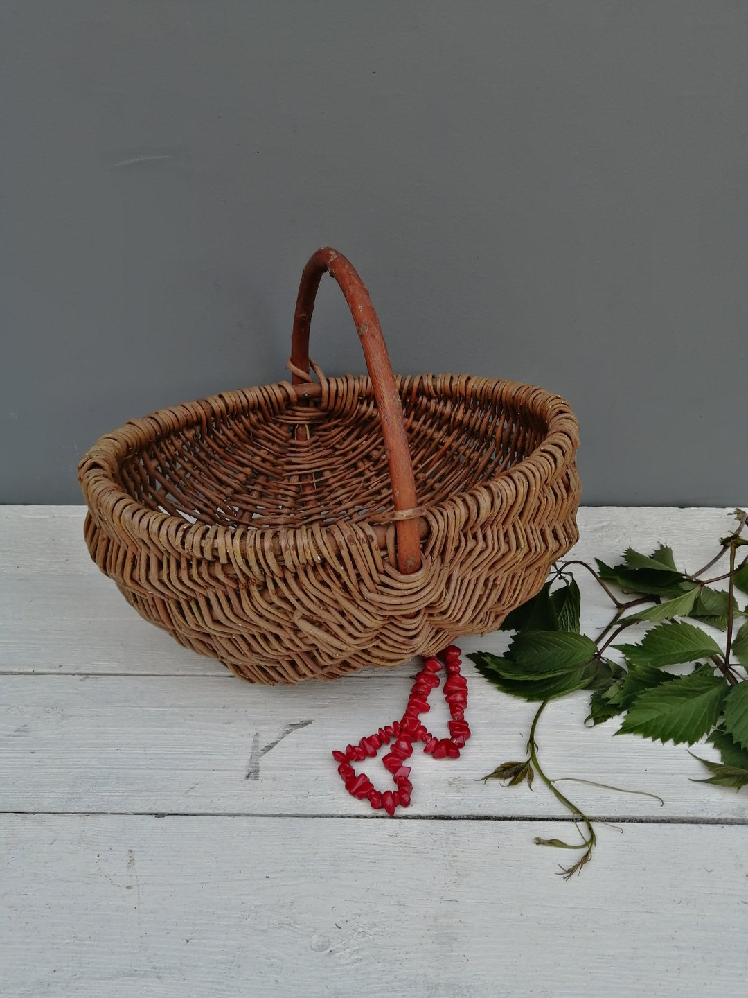 Wicker Basket Bag, Outdoor Planter, Garden Planters, Garden Decor ...