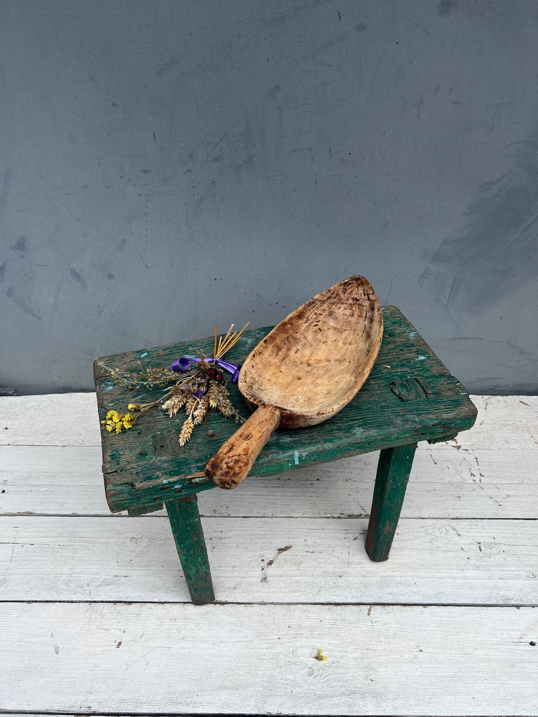 Vintage Large Scoop, Vintage Wooden Scoop, Grain Bucket, Movie Props ...