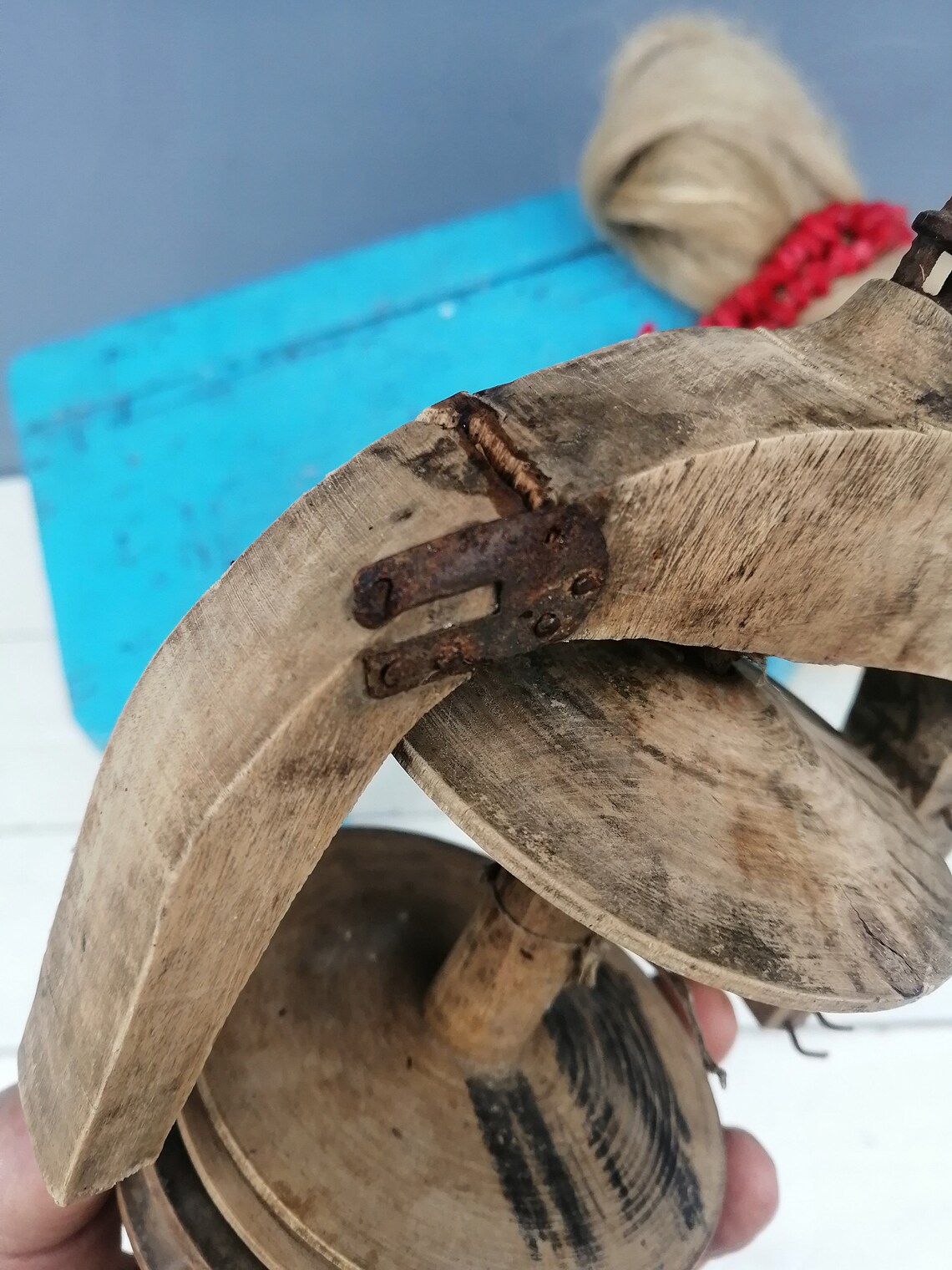 Wooden Spool Vintage Spinning Wheel Antique Wooden Spinning - Etsy