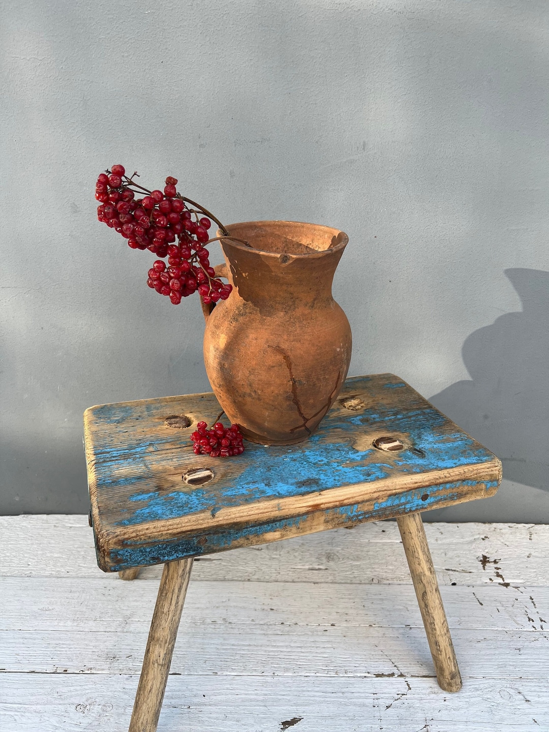 Ceramic Jug, Antique Clay Jug, Rustic Milk Jug, Traditional Ceramic Jug ...