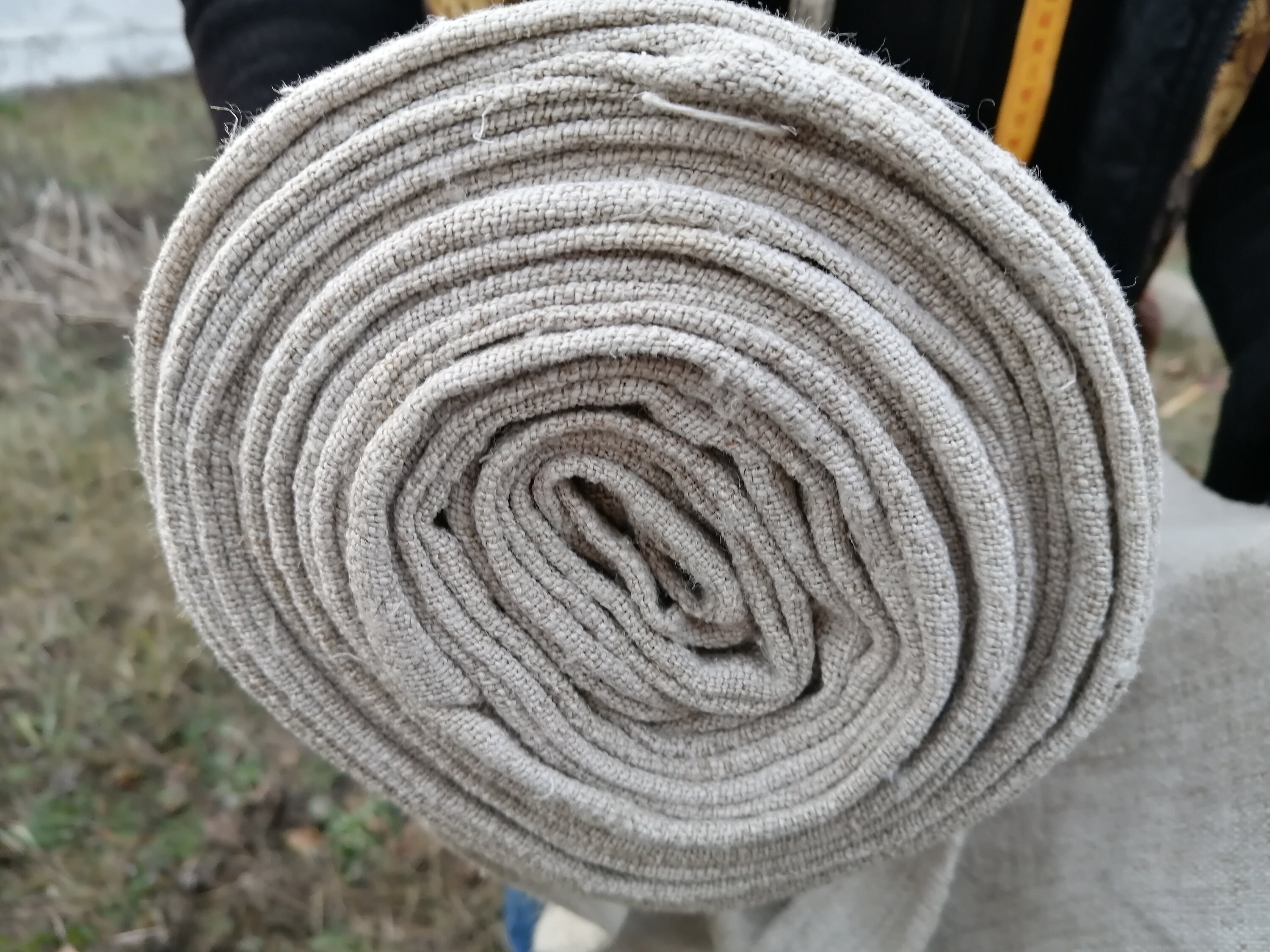 Antique linen by the yard Organic linen roll Natural linen | Etsy